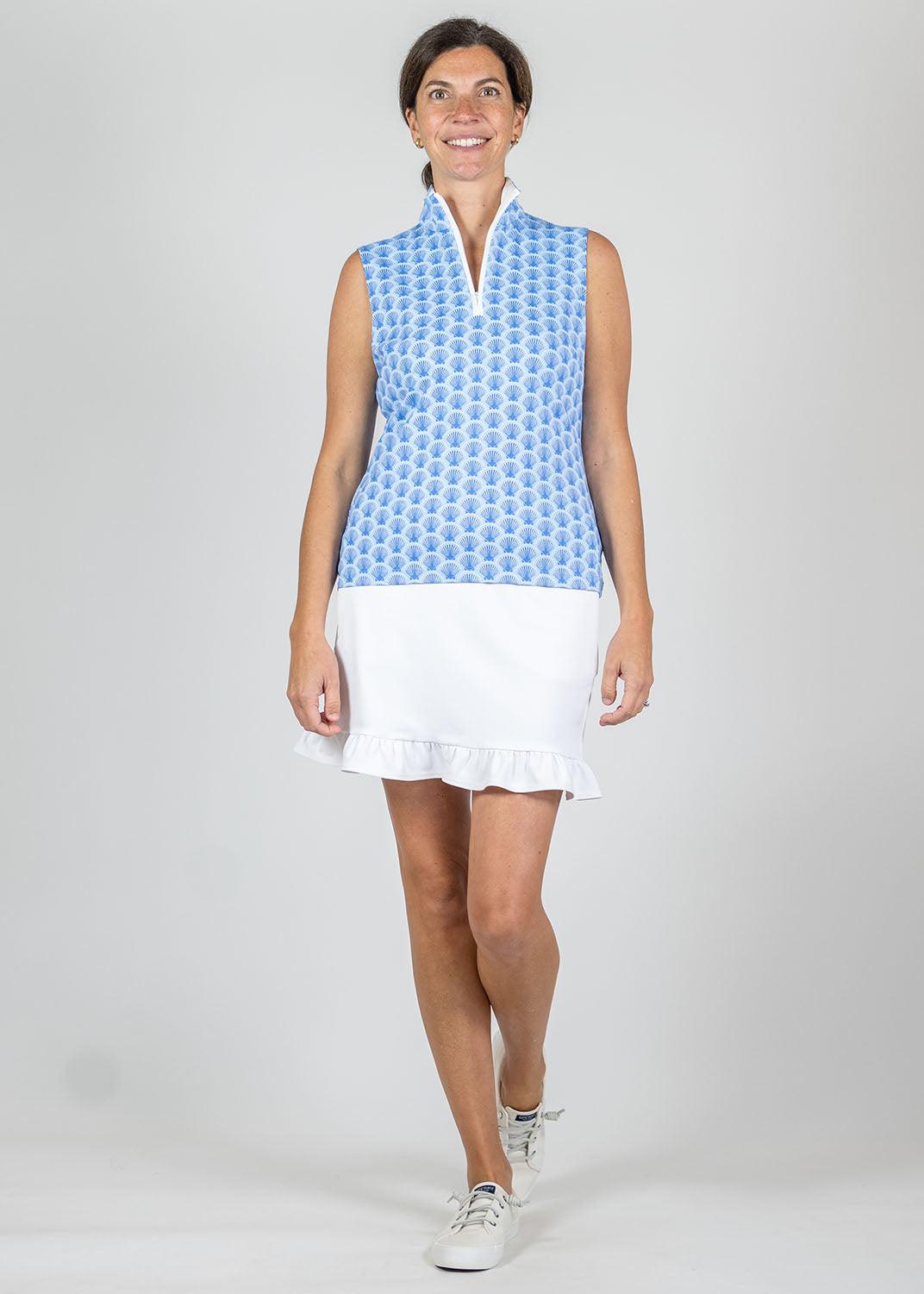 Britt Sleeveless Top - Shell Seeker 2 Blue - FINAL SALE – sailor-sailor ...