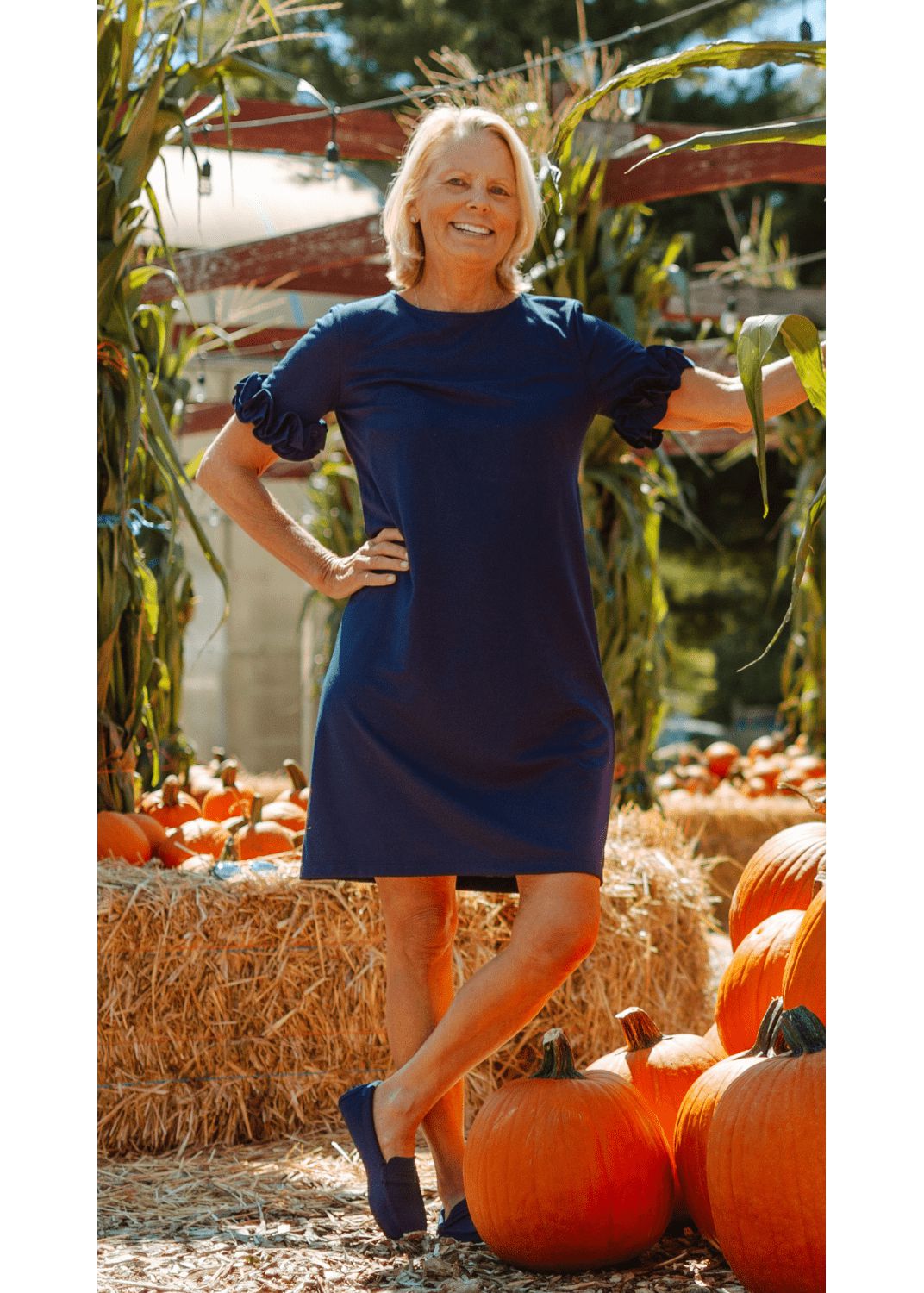 Kimberly Dress - Solid Navy